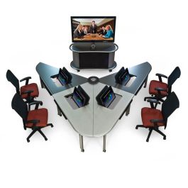 Smartdesks Set of 4 Active Learning Tables in Thermofoil | Smartdesks